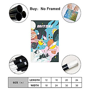 YOLANCH Mitski Poster Rock Music Poster Indie Rock Singer Poster Canvas Poster Bedroom Decor Sports Landscape Office Room Decor Gift Unframe-style 12x18inch(30x45cm)