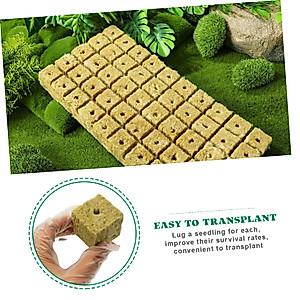 Yardwe 500 Pcs Gardenrock Woolasbestos Starter Plugs Starter Cubes Plant Propagation Plug Grow Flower Plugs Lawn Care Plant Fertilizer Plugs Plant Soil Blocks Compression