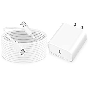 [Apple MFi Certified] iPhone Fast Charger, GEONAV 20W Power Delivery Type C Rapid Wall Charger Plug with 6FT USB C to Lightning Quick Charging Sync Cord for iPhone 14 13 12 11 Pro/XS/XR/X/iPad/AirPods