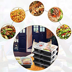 Pinshion 20 Pack Meal Prep Containers 3 Compartment Bento Box 1050ML/ 36 OZ Microwavable Food Containers with lids, Food Storage Containers, Durable Plastic Reusable Food Storage Containers