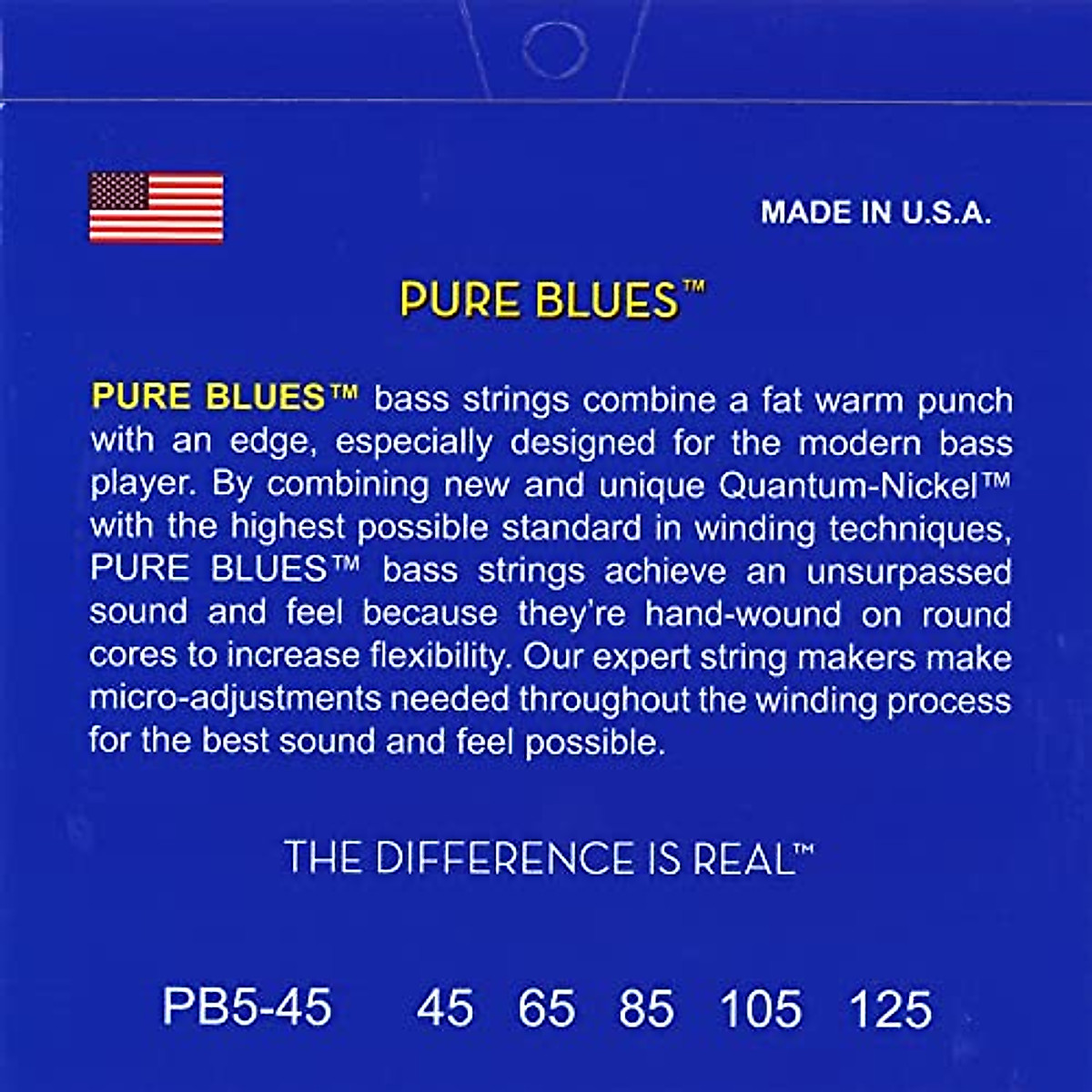 DR Strings PURE BLUES Bass Guitar Strings (PB5-45)