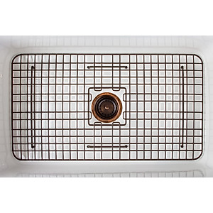 SinkSense Wren 27" x 15" Kitchen Sink Bottom Grid, Antique Brown