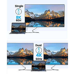 ORICO Cable Compatible with Thunderbolt 4 Right Angle 2.62FT, 40Gbps USB C to USB C Cable with 100W Charging/Display 8K@ 60Hz for MacBooks, iPad Pro, Thunderbolt 4/3 Hub and USB-C Device