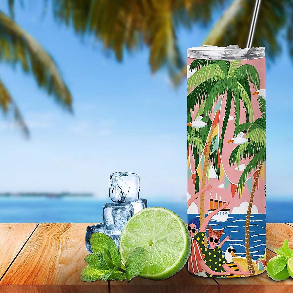 SAPVRIT 12 Pack Sublimation Tumblers 20 Oz Skinny Straight, Stainless Steel Sublimation Tumblers Blank, Individually Gift Boxed, Insulated Tumbler Sublimation(12 PACK 20OZ)