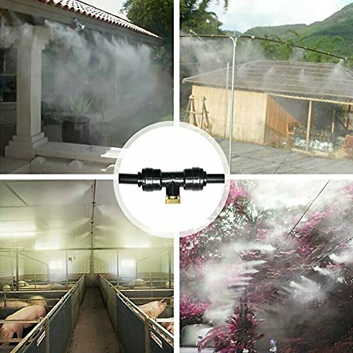 UXZDX Fog Nozzles Drip Irrigation Garden Sprayer for Outdoor Patio Misting Cooling System Garden Water Mister