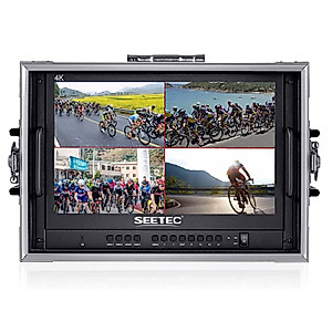 SEETEC ATEM156-CO 15.6” 4K HDMI Multiview Portable Carry-on Broadcast Director Monitor with 1920×1080 Pixels 4 HDMI Input Output Quad Split Display