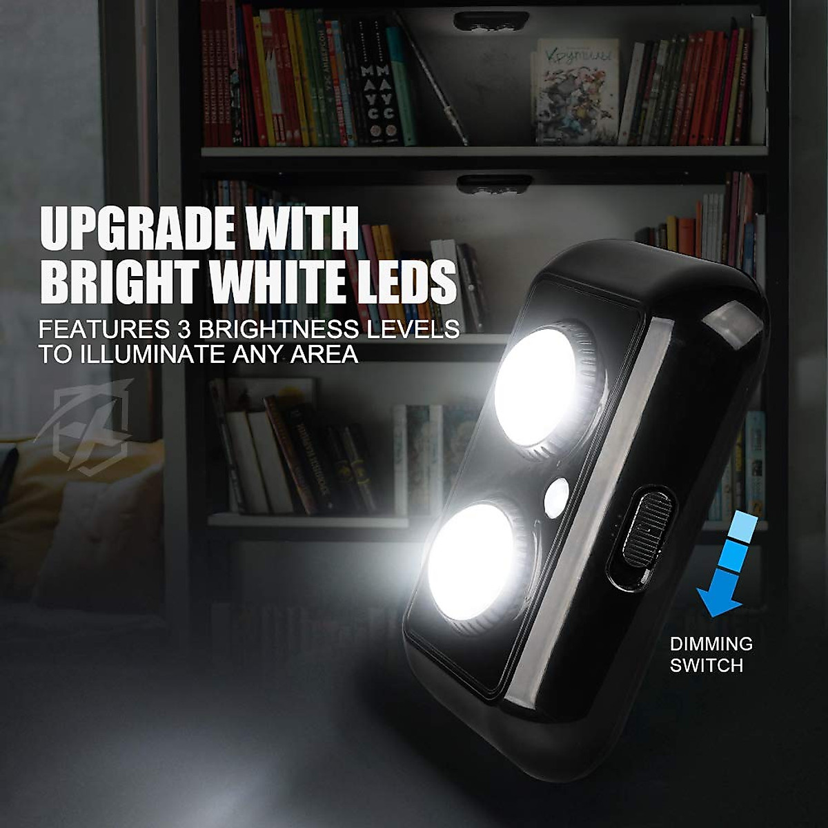 Xprite LED Safe Lighting Kit, 6PCS 12 Inch Linkable Light Bars + Motion Sensor Activated + 39" Extension Cables Wire, for Under Cabinet Gun Safe Locker Closet Counter Showcase, 5000K Daylight