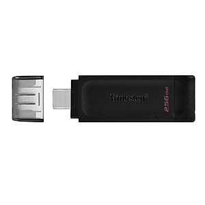 Kingston DataTraveler 70 256GB USB-C Flash Drive | USB 3.2 Gen 1 | DT70/256GB, Black