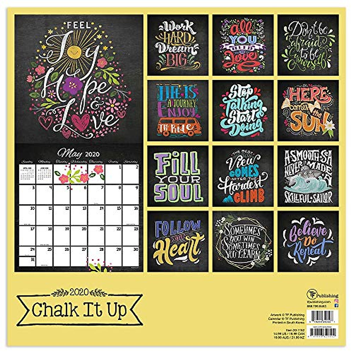 2020 Chalk It Up Inspiration Wall Calendar