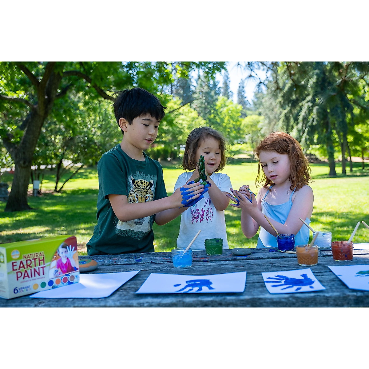 The Natural Earth Paint Kit | Non- Toxic | Made for Kids | Vegan | 6 Bright Colors | All Ages