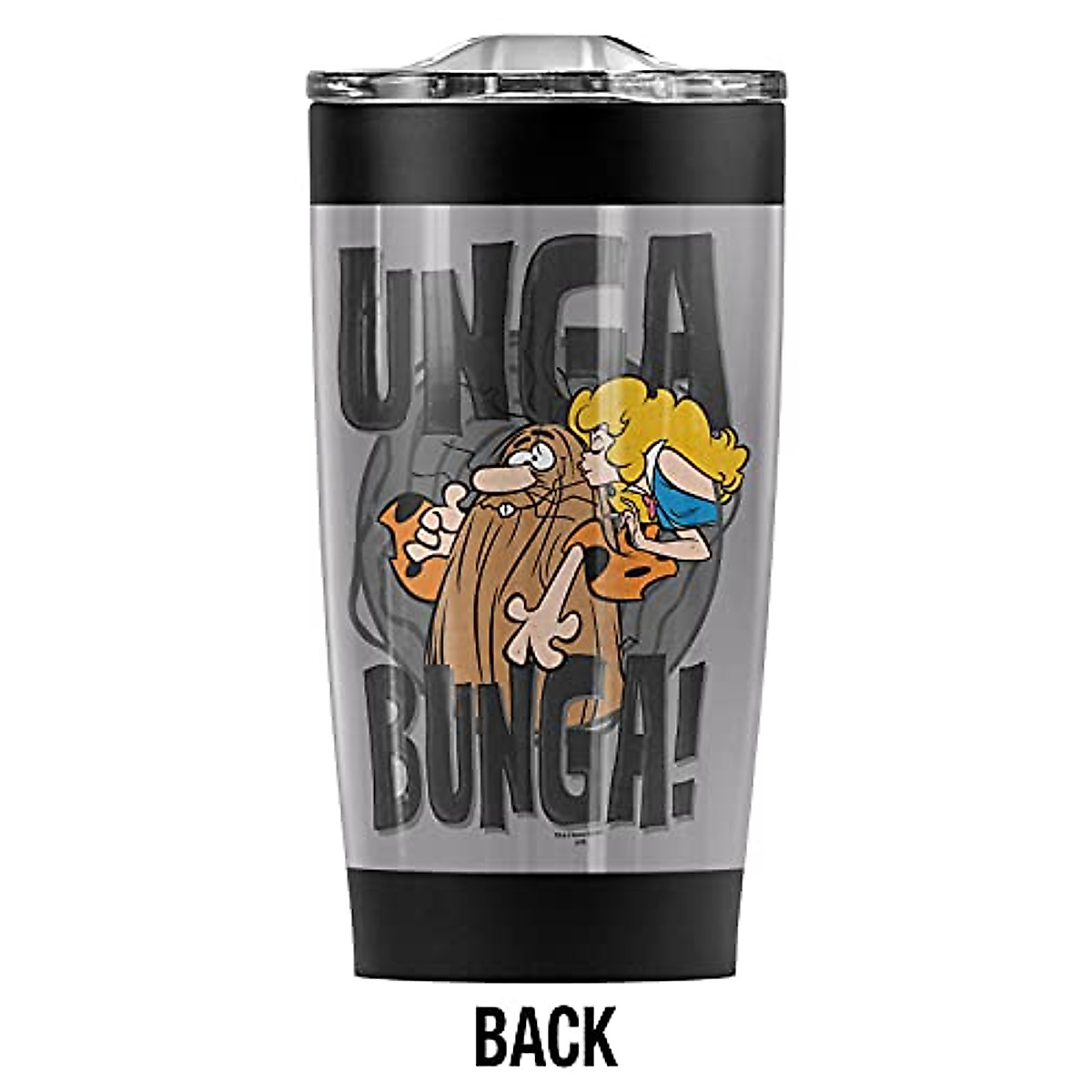 Logovision Captain Caveman Unga Bunga Stainless Steel Tumbler 20 oz Coffee Travel Mug/Cup, Vacuum Insulated & Double Wall with Leakproof Sliding Lid | Great for Hot Drinks and Cold Beverages