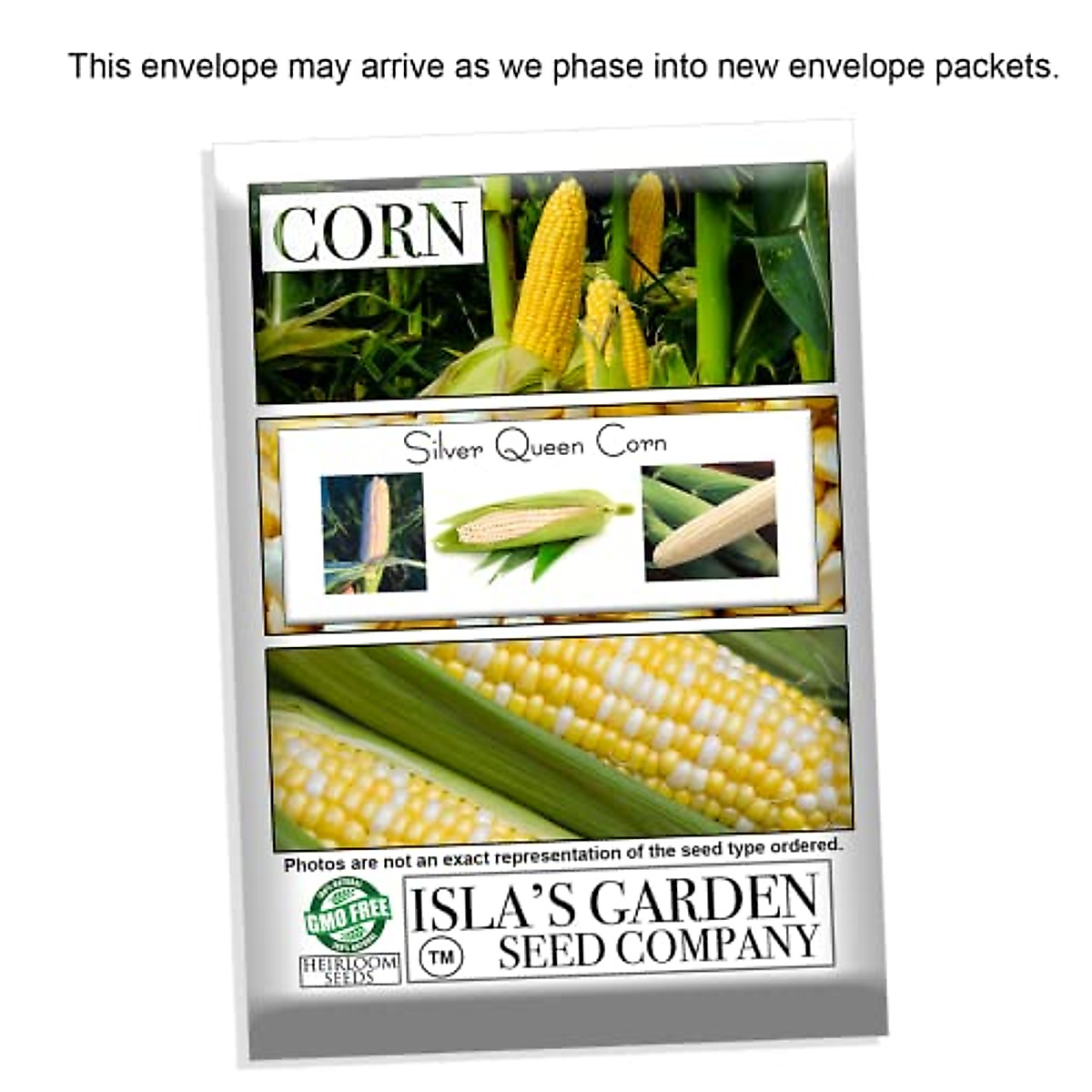 "Silver Queen" Corn Seeds for Planting, 50+ Heirloom Seeds Per Packet, (Isla's Garden Seeds), Non GMO Seeds, Botanical Name: Zea mays