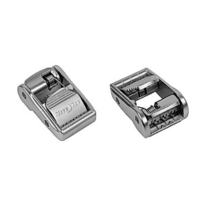 Nite Ize Dual CamJam Tie Down System - Tie Downs - Ratchet Straps - Tie Down Straps for Trucks & Cars - Luggage Strap for Camp Gear - Tie Downs Moving Supplies - 8 ft Strap, Black