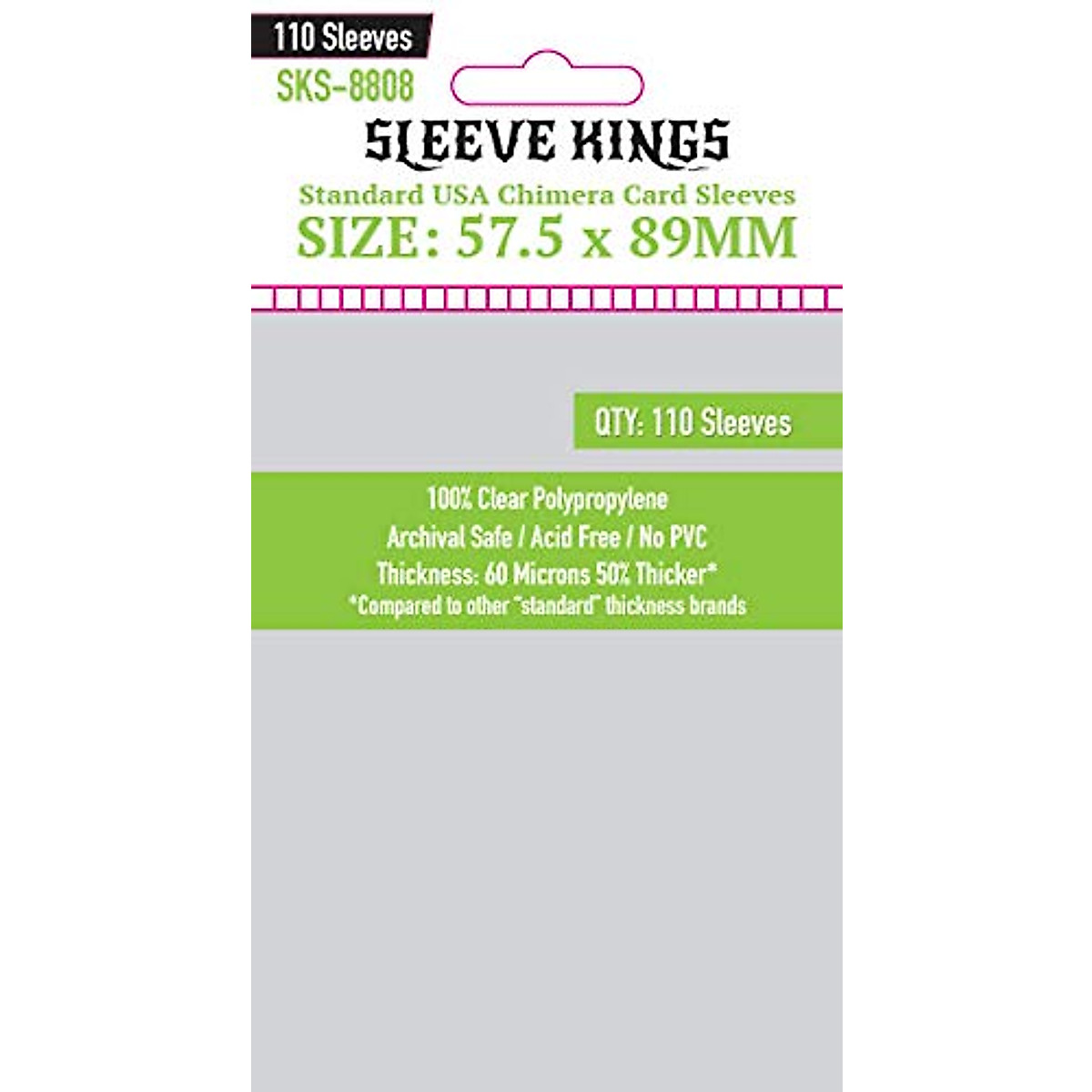 Sleeve Kings Standard USA Chimera Card Sleeves 57.5 X 89 mm (4x110 Pack, 440 Sleeves)