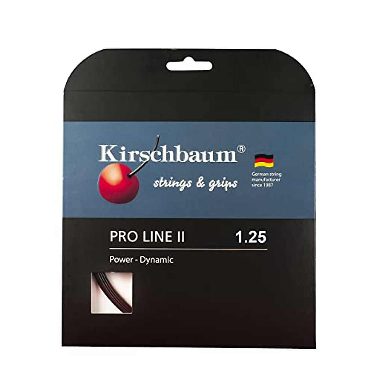 Kirschbaum Set Pro Line II Tennis String, 1.25mm/17-Gauge, Black