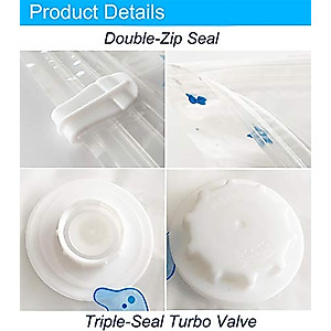 Vacuum Storage Bags Space Saving Bags for Comforters Clothes Pillow Bedding Blanket Storage, Free Travel Hand Pump Included (4 Pack Large - 31 * 24 inches)