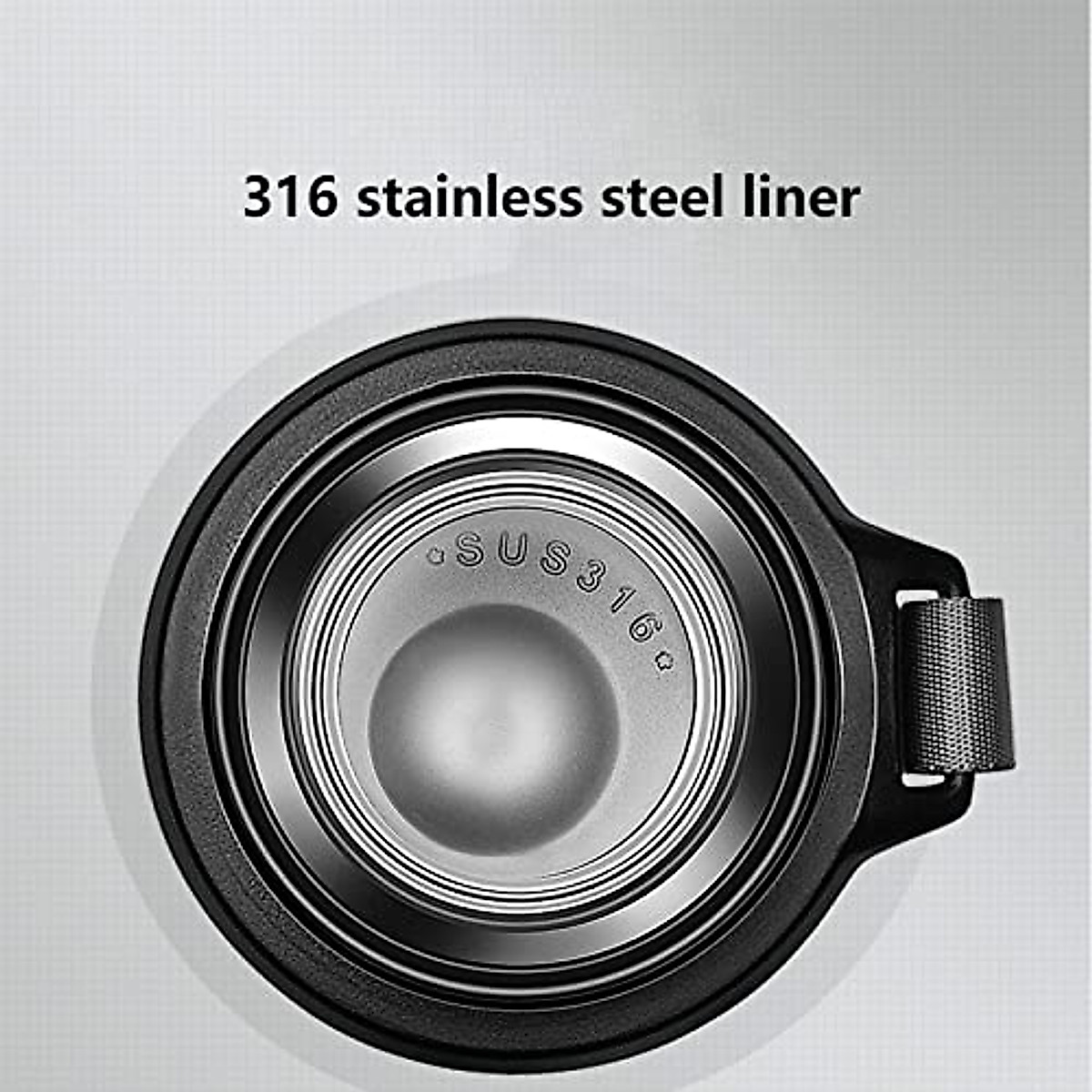 SEASD Thermos Mug 316 Stainless Steel Vacuum Flask Portable Thermos Bottle for Office Travel Hiking Cycling (Size : 500ml)