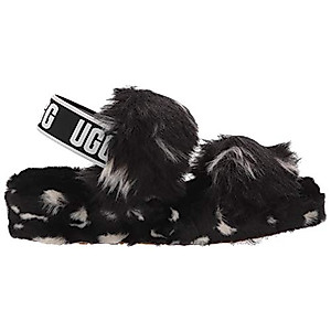 UGG Women's OH Yeah Spots Slipper, Black, 7