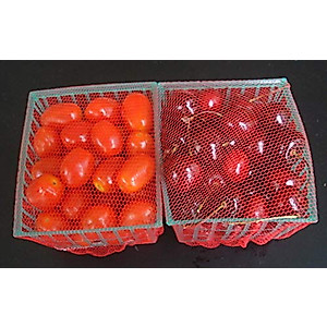 100 pcs mesh Netting for Berry Baskets Farmers Market Produce Supplies Stretchable net fits Quart Pint Half Pint Box (One Size)