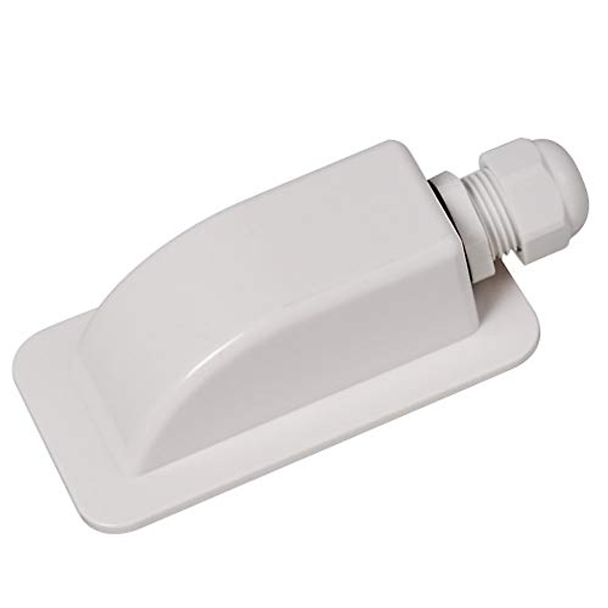 Carkio Solar Single Cable Entry Gland, 1 Piece White Solar Photovoltaic Bracket Curved Cable Connector for Cable Types 2.5mm² to 6mm²