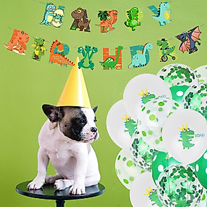 SEENS-Dinosaur Birthday Decorations Set - Birthday Gift for Kids -- 36 Pieces Birthday Party Decorations - Balloon Banner Cake Decoration"