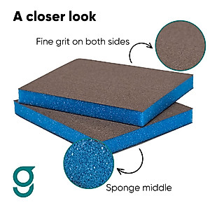 Geist. Double Sided Sanding & Finishing Pads | for use on Leather, Alcantara, Vinyl, Wood, Paints, fillers and Plastic Materials |  to Smooth and Prepare Surfaces | Pack of 2