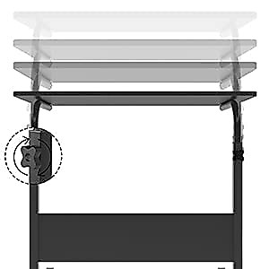 SogesGame Side Table with Wheels, Home Snack Side Table with Castors Mobile End Table,Black,05#1-80BK-S8-US