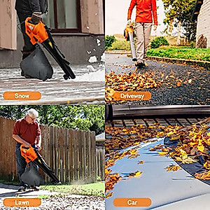 Leaf Blower,Leaf Vacuum 3 in 1 Blowers for Lawn Care Electric Leaf Blower 3000W with 35L Collection Bag, Holywarm Leaf mulcher 10:1 Shedding Ratio 10m Cable