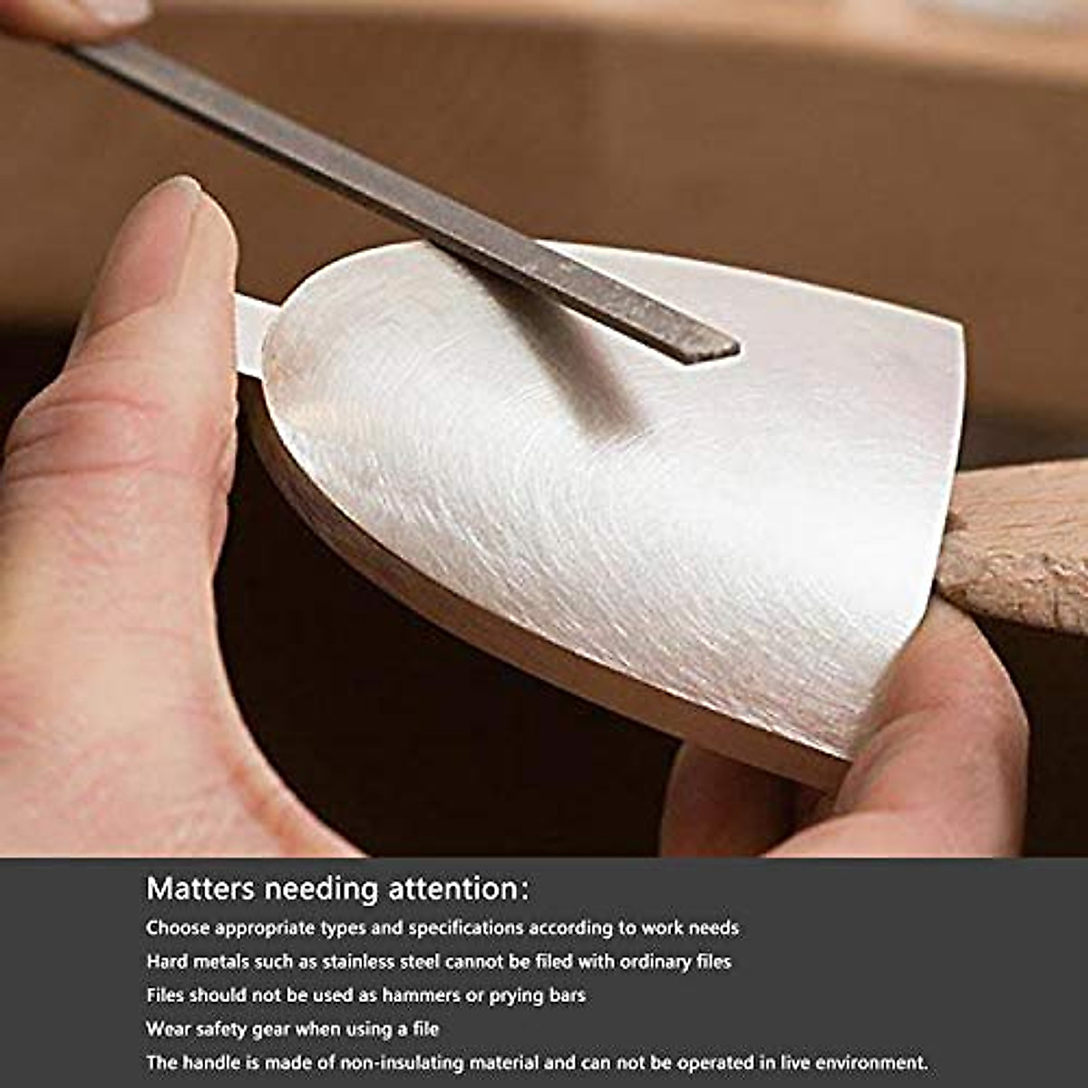 KALIM Mini Needle File Set (Carbon Steel 6 Piece-Set) Hardened Alloy Strength Steel - Set Includes Flat, Flat Warding, Square, Triangular, Round, and Half-Round File(6'' Total Length)