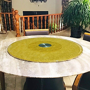 Heavy-dutyTempered Glass Lazy Susan Turntable, Round Rotating Tray For Dining Table, Kitchen Rotatable Service Plate, Restaurant Rotating Turntable (Color : Plastic Steel, Size : 70CM/27.5in)