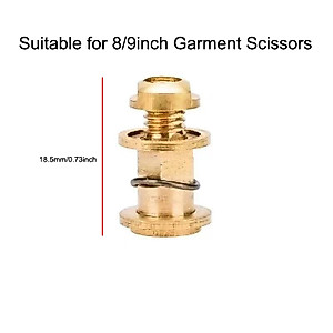 TorSor 3 Pack Tailor Scissors Pivot Bolt and Nut Replacement Central Axis Shaft Assembly Screws for 8/9 inch Sewing Scissors Fabric Scissor Sewing Shears Repair Parts