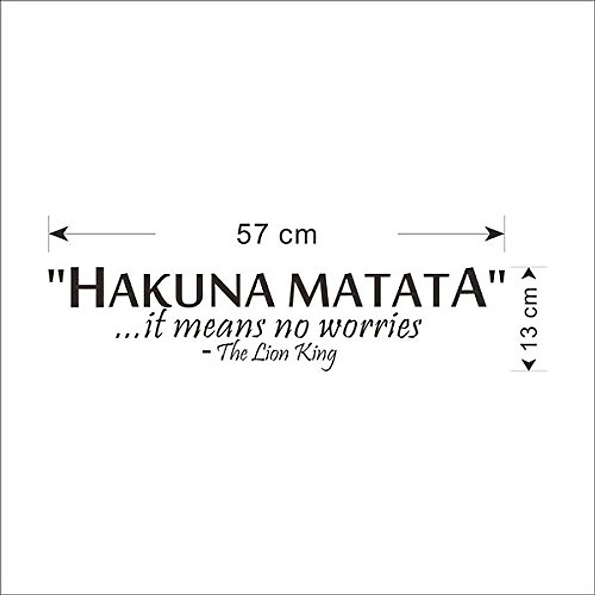 Removable Vinyl Quotes Saying Hakuna Matata…Its Means No Worries, The Lion King Wall Stickers Murals, Home Décor, Offices Decor, Kids Rooms Decals for Children Rooms