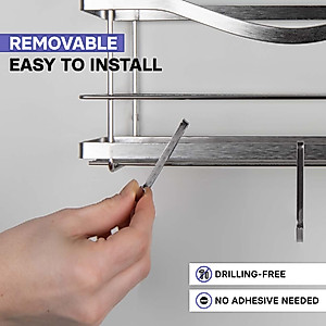 KINCMAX Stainless Steel Heavy Duty S Hooks for Hanging onto Shower Caddy, Bathroom Organizers, Shampoo Holders - Rustproof SUS 304 Steel for Hanging Razor & Sponge (Silver)