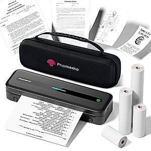 Phomemo Portable Printer,[Upgrade] M832 Inkless Printer,Portable Printers Wireless for Travel,8.5''x 11''Thermal Printer Support Multi Sizes for Home,Office,Car,Compatible with Phone &Laptop