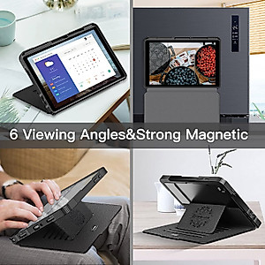 ZtotopCase for Samsung Galaxy Tab A7 10.4 Inch Tablet 2020 (SM-T500/505/507),[6 Magnetic Stand Angles] Heavy Duty Highly Protective & Shock Absorption Cover with Auto Wake/Sleep, Black