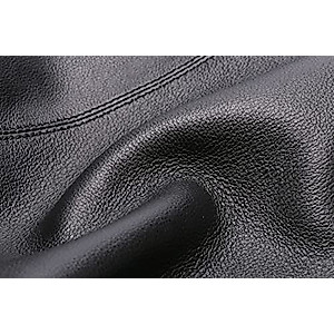 Women genuine leather hobo handbag: large capacity shopping bag tote shoulder purse black