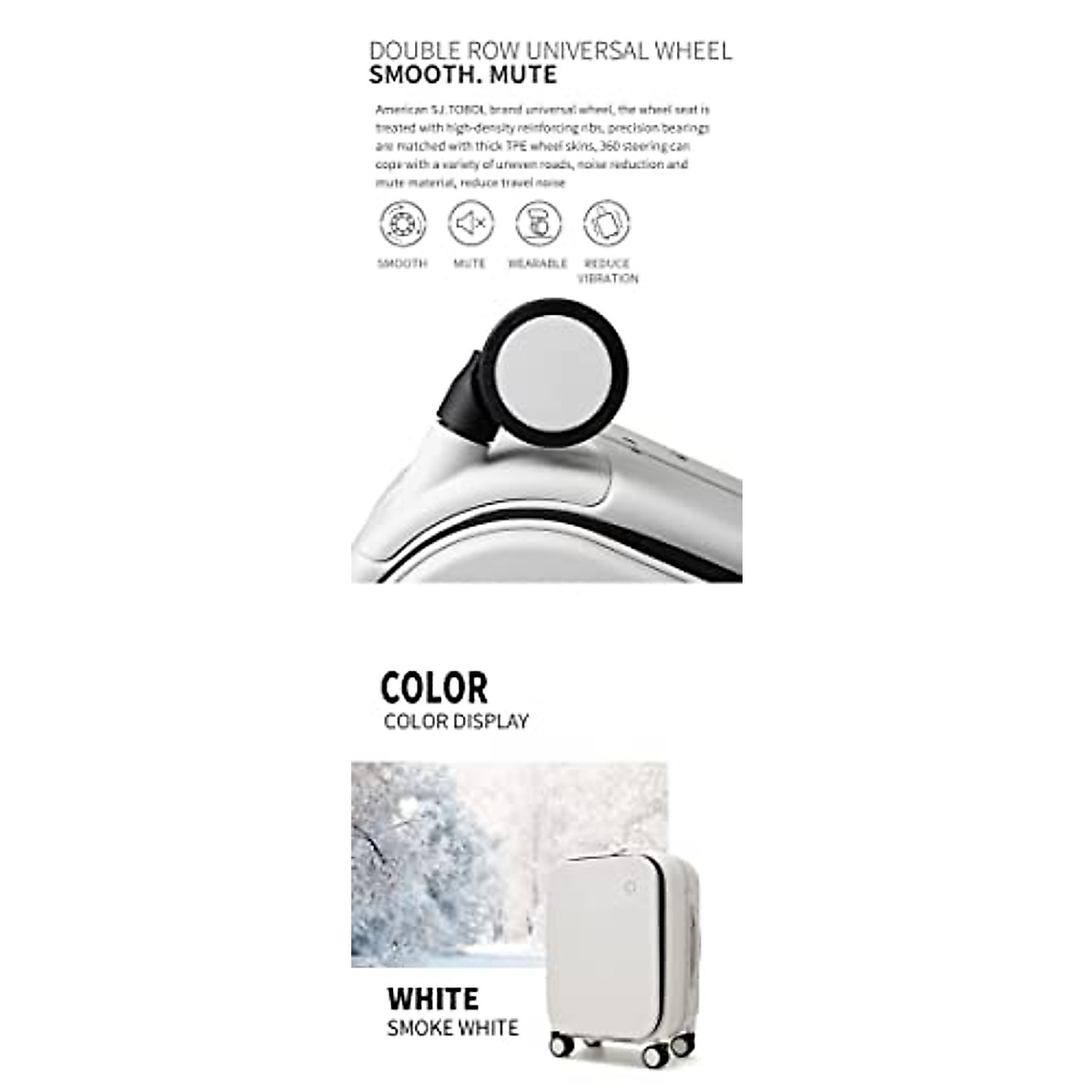 Mixi Durable 18-Inch Carry-On Luggage with Multi-Country TSA Approval and Convenient Features