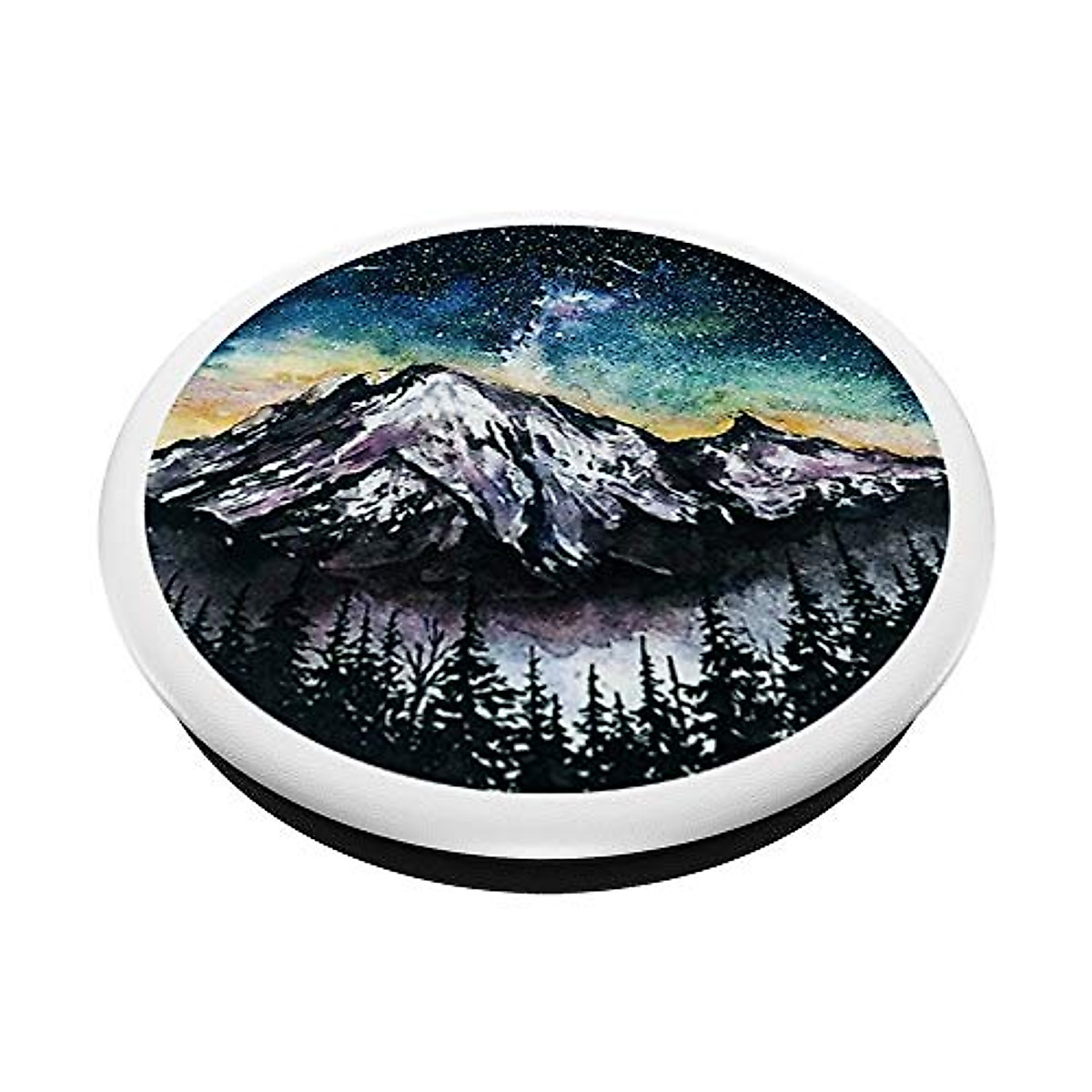 Rocky Mountain Peak Night Sky Shooting Stars Northern Lights PopSockets PopGrip: Swappable Grip for Phones & Tablets