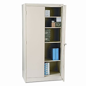 Tennsco 36 by 18 by 72 Standard Storage Cabinet with 4 Adjustable Shelves, Putty
