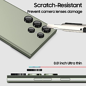 [Dome Camera Ring type] Galaxy S23 Ultra Camera Protector by Whitestone [One Touch Installation] - 1 pack