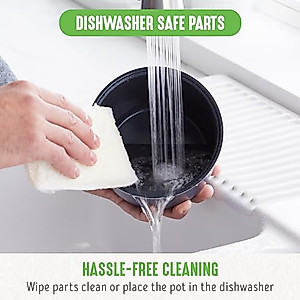 GreenLife PFAS-Free, 4-Cup Rice Beans Oats and Grains Cooker, Healthy Ceramic Nonstick, Easy to Use Automatic Presets, Dishwasher Safe Parts, Pink