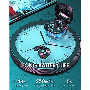 Single Earbud Open Ear Headphones Wireless Bluetooth True Wireless Mini Small Open Earbuds for iPhone Android, Tiny Bone Ear Bud with Mic Earphones for Small Ear Canals Running Cycling Workout Sport