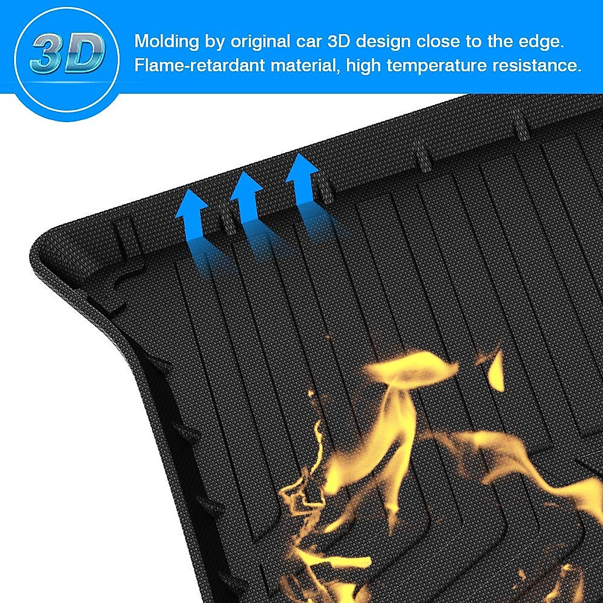 Cartist Custom Fit for Cargo Liner for 2007-2014 Ford Edge / 2007-2015 Lincoln MKX All Weather Trunk Liner Anti-Slip Odorless High Side 3D Trunk Floor Mat