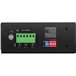 TRENDnet 10-Port Industrial Gigabit L2 Managed PoE+ DIN-Rail Switch, 8 x Gigabit PoE+ Ports, DIN-Rail Mount, 2 x SFP Slots, 24–57V DC Power Input, IP30, VLAN, Lifetime Protection, Black, TI-PG102i