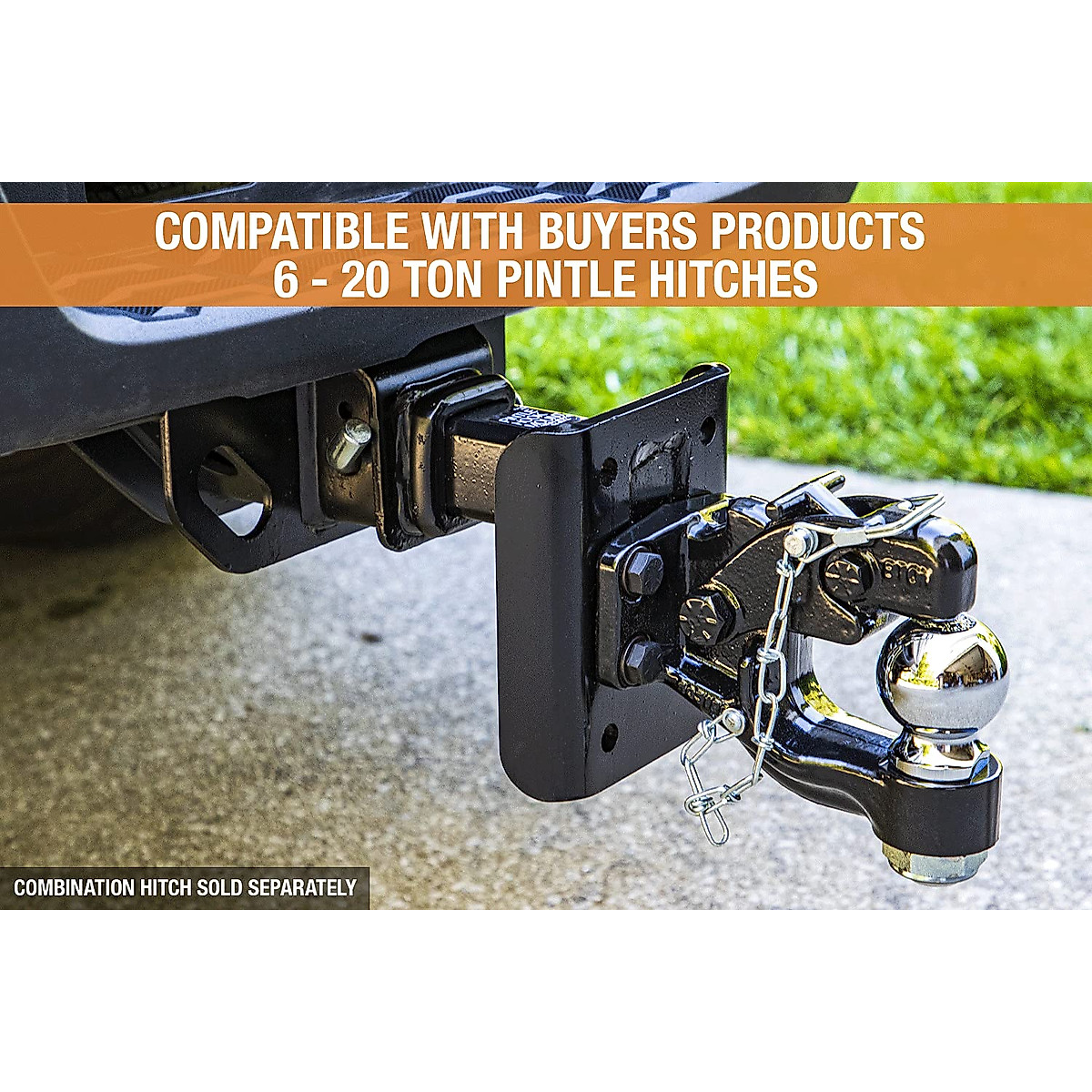 Buyers Products PM90 Pintle Hitch Mount, 3 Position With 9 Inch Shank,Black
