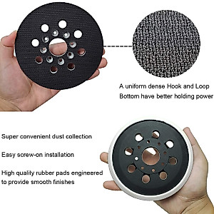 5 in. Hard Hook & Loop Sander Backing Pad for Bosch ROS20VSC, ROS20VSK, ROS20, ROS20VS, ROS10 Random Orbit Sander