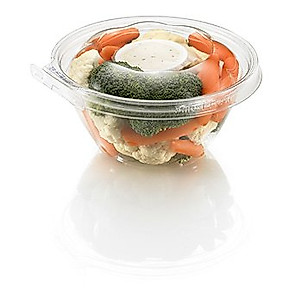 240 Pack Safe-T-Fresh Food Container, Clear Plastic, Tear Strip Lock Lid, 5.87 x 5.75 x 3.13 Inches, By Inline Plastics Corporation