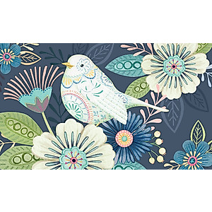 Toland Home Garden 800516 Boho Bird Spring Door Mat 18x30 Inch Bird Outdoor Doormat for Entryway Indoor Entrance