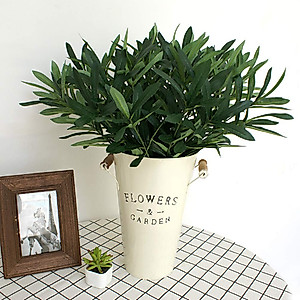 Artificial Olive Branch Greenery Leaves Stem Fake Plant Olive Tree Branches Photography Props for Office Wedding Greenery Decorations