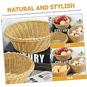 Zerodeko 3pcs Snack Storage Basket Fruit Container Party Bread Basket Multipurpose Storage Basket Creative Fruits Basket Breads Storage Holder Laundry Basket Woven Holder
